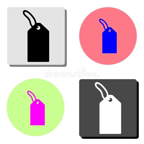 Etiqueta Etiqueta De Precio Icono Plano Del Vector Ilustración del