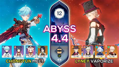C0 Lyney Vaporize C6 Chongyun Melt Spiral Abyss 4 4 Genshin