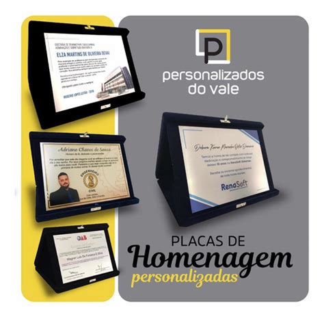 Placa De Homenagem A O Escovado Parcelamento Sem Juros