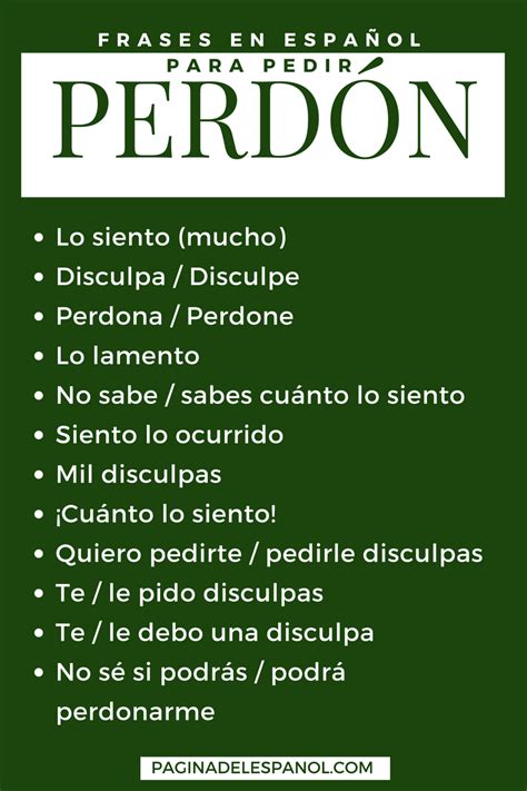 12 frases en español para pedir perdón La página del español