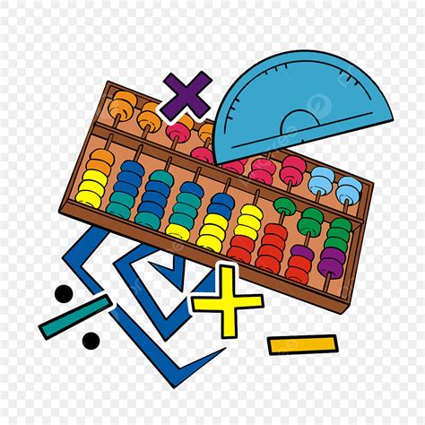 Matemáticas Estilo De Dibujos Animados Clipart ábaco Matemáticas PNG