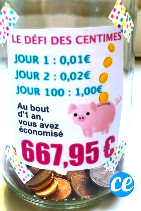 Relevez le Défi Des Centimes Pour Économiser Près de 700 Euros