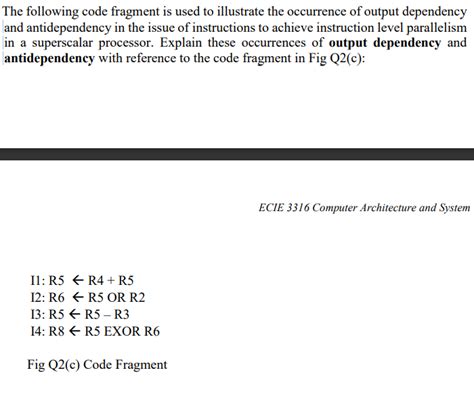 solved the following code fragment is used to illustrate the
