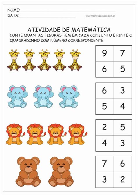 Atividades de Matemática Educação Infantil Mestre do Saber