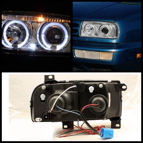 Volkswagen Jetta Spyder Projector Headlights Led Halo Chrome