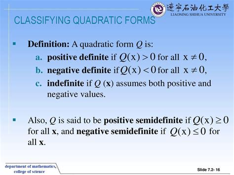symmetric matrices and quadratic forms ppt download
