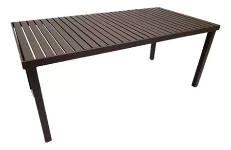 Mesa Retangular De Alumínio Tampo Ripado 1 50x90cm