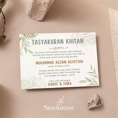 Jual Cetak Kartu Stiker Tasyakuran Khitan Syukuran Khitan Walimatul