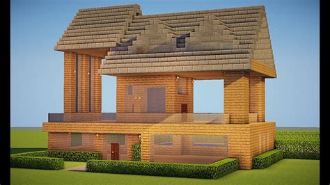 Minecraft Tutorial CASA MODERNA DE MADEIRA DE SURVIVAL Passo A Passo
