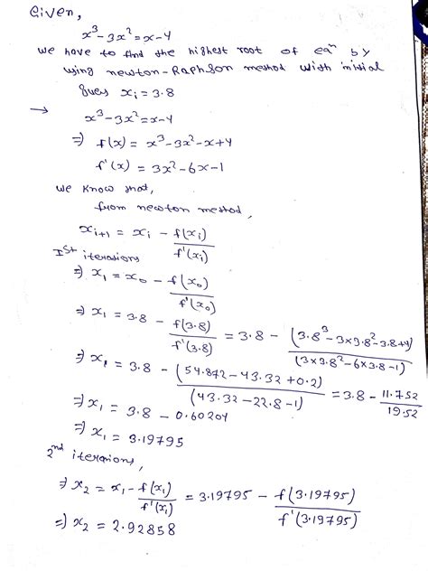 [solved] problem 01 apply the newton raphson method to determine the course hero