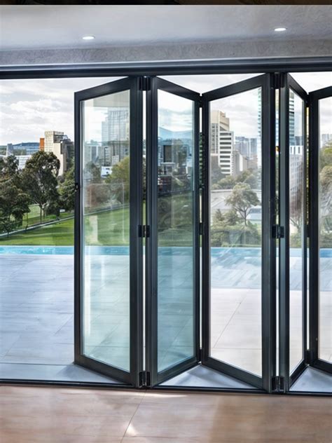Modern Accordion Bifold Doors In Glass Bifold Doors Folding