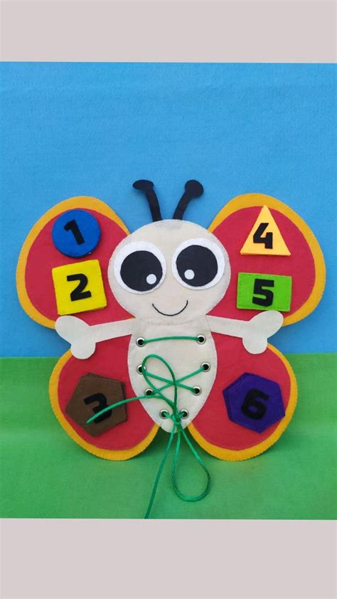 Borboleta Pedagógica Jogo Formas Geométricas Números Pedagogica
