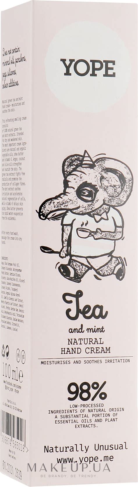 Yope Tea Mint Hand Cream Крем для рук Чай и мята купить по