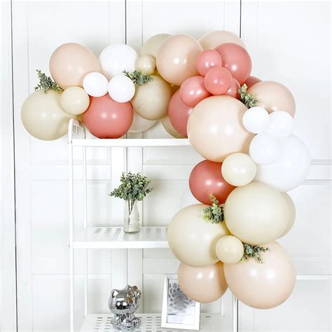 Kit De Arco De Guirnalda De Globos En Rosa Pastel Supergangas