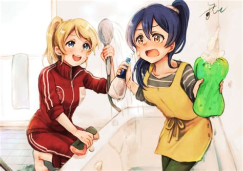 Love Live Anime Girls Ayase Eli Sonoda Umi Wallpaper Resolution