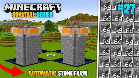 I Built A Fully Automatic Stone Farm For Minecraft Pe Survival