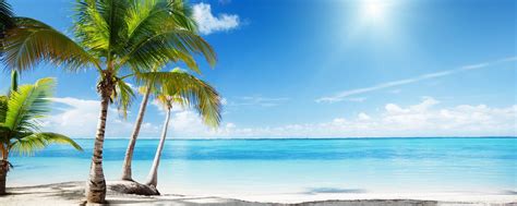 Dual Monitor Wallpaper Tropical Tropical Beach Dual Wallpaper