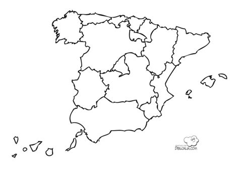 Mapa Politico de España Dibujo 2053 Dibujalia Dibujos para