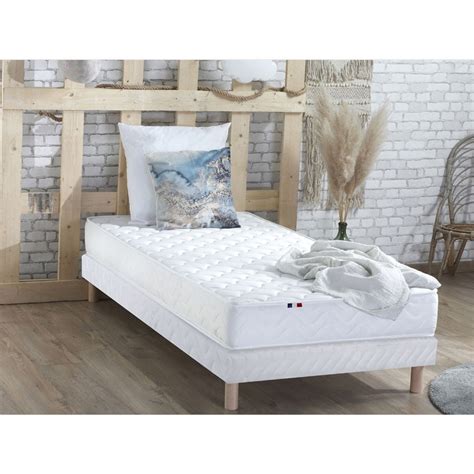 Ensemble Matelas Mousse réversible Sommier 90 x 190 cm STRATUS pas