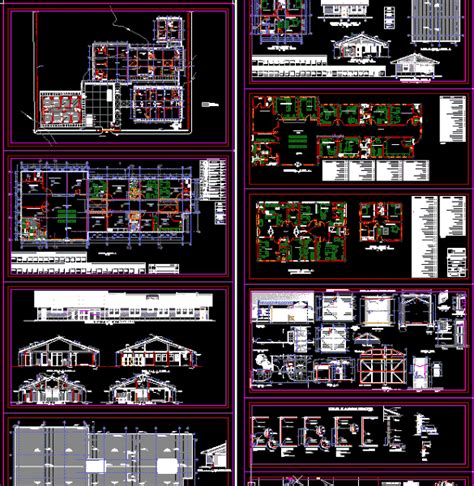 Planos De Posta Sanitaria En Dwg Autocad Proyectos Hospitales En Hot