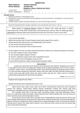 Soal Analisis Teks PDF