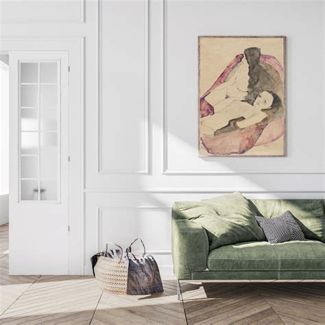 Egon Schiele Poster Naked Women Posing Sexually Vintage Etsy
