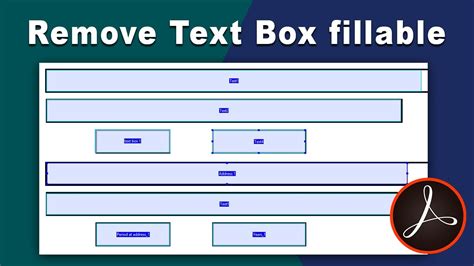 How To Remove Text Box From Fillable Pdf Form Using Adobe Acrobat Pro