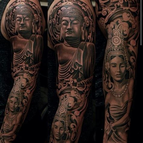 Sleeve Buddhist Tattoo Buddha Tattoos Buddha Tattoo Design