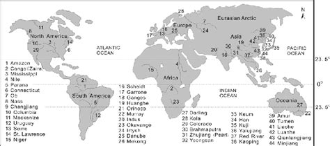 Major Rivers On World Map