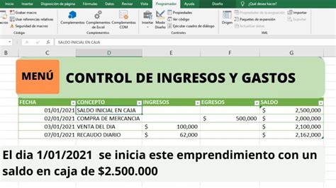 Tabla De Ingresos Y Egresos En Excel Control Financiero Simplificado