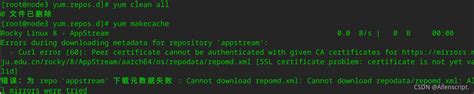 curl error 60 peer certificate cannot be authenticated with given ca certificates yum cannot