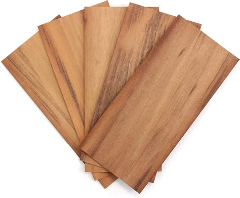 Wodewa Holz Furnier Set 4mm Starkfurnier Nussbaum 30x14cm 5er Set