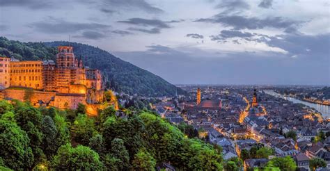 Download Heidelberg Castle City Lights Wallpaper