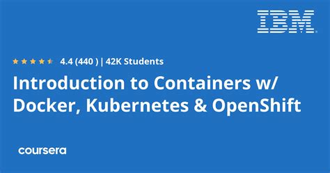 Introduction To Containers W Docker Kubernetes OpenShift Coursya