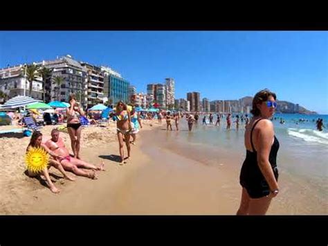 Benidorm Spain Relaxing Beach Walk K Benidorm Spain Beachwalk