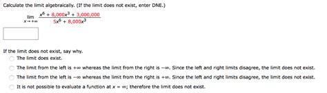 solved calculate the limit algebraically hint [see example