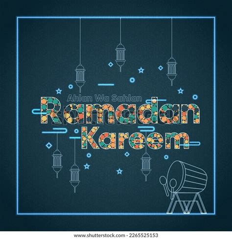 Minimalist Ahlan Wa Sahlan Ramadan Kareem Stock Vector Royalty Free
