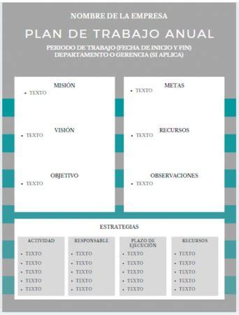 Plan De Trabajo Anual Primaria Aprende A Construirlo En Milformatos