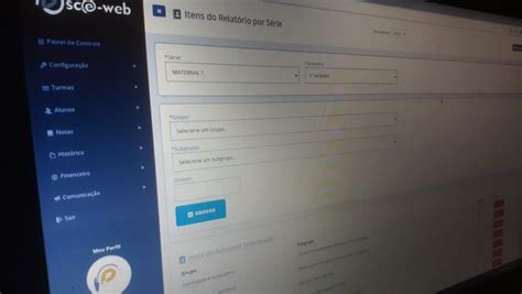 Itens do Relatório da Educação Infantil por Série SCEWeb