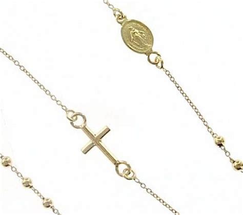 Collar Rosario Cuello Redondo con Medalla Nuestra Señora Milagrosa y