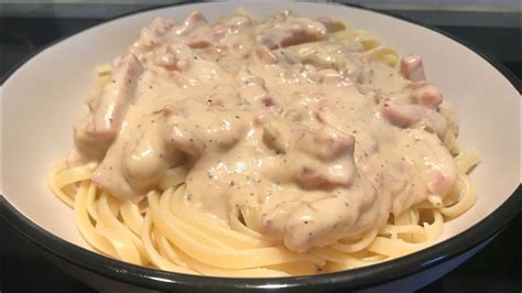 PÂTES À LA CRÈME ET LARDONS FUMÉS FACILE RAPIDE ET TROP BON YouTube
