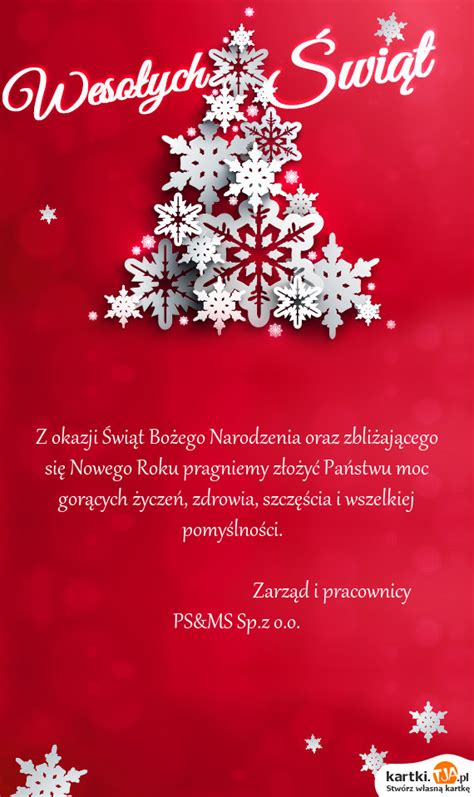 Z okazji Świąt Bożego Narodzenia oraz zbliżającego się Darmowe kartki