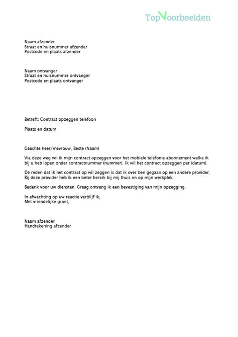 Voorbeeld Opzeg Huurcontract Door Verhuurder