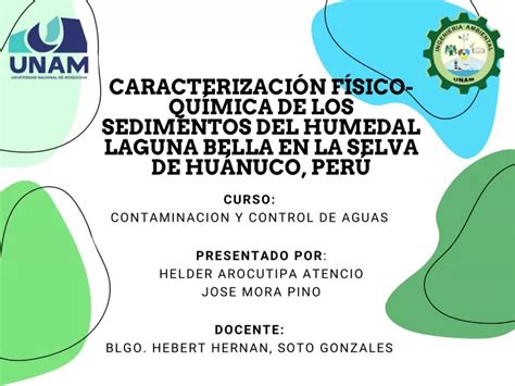 PPT CARACTERIZACION FISICO QUIMICA EN LOS SEDIMENTOS DEL HUMEDAL
