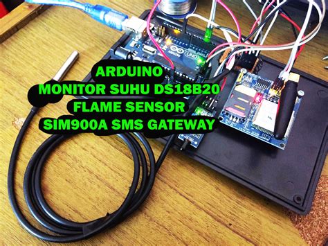 membuat alat deteksi kebakaran menggunakan arduino dan sensor suhu ds18b20 serta flame sensor