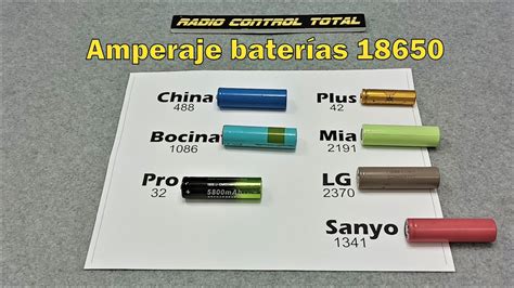 Como Saber El Amperaje De Las Baterias 18650 Iones De Litio YouTube