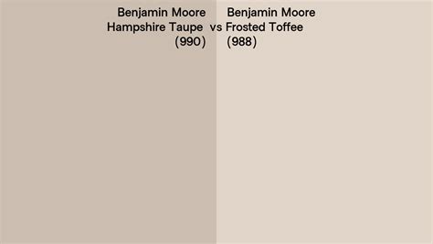 Benjamin Moore Hampshire Taupe Vs Frosted Toffee Side By Side Comparison