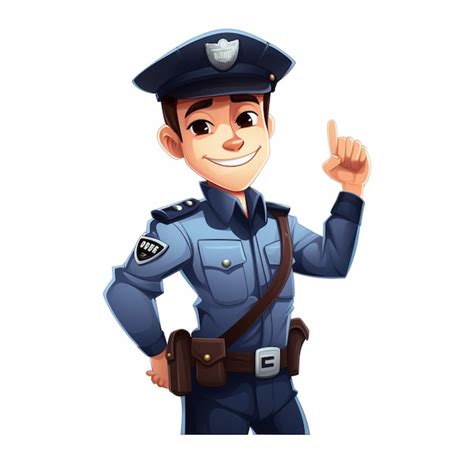 Premium Vector Police Officer Cartoon Vector