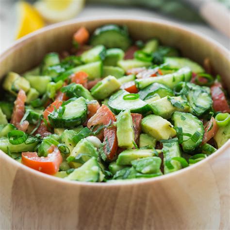 15 Min Healthy Avocado Cucumber Salad Watch What U Eat