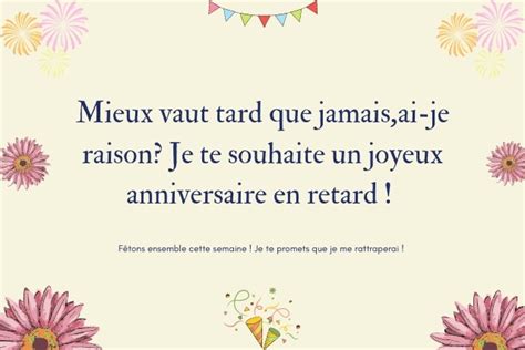 Joyeux Anniversaire En Retard Textes Et SMS